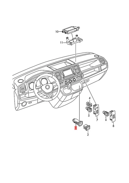 ORIGINAL VW CAMPMOBILE Typ2 Transp. LT Campmobile-T5 T6 USB-Buchse ...