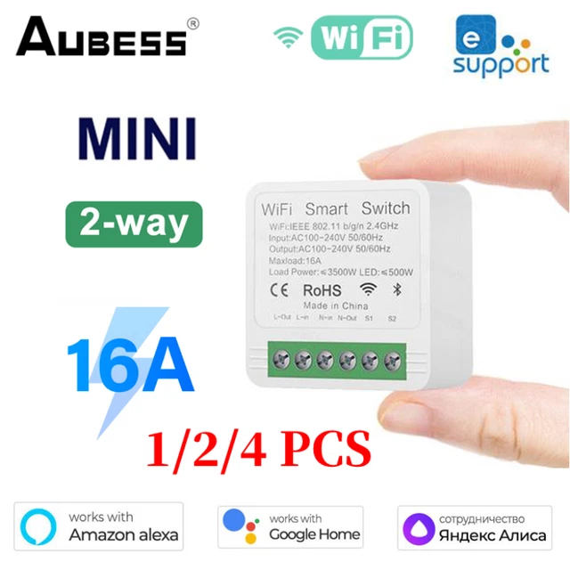 1-4X 16A MINI Wifi Smart Switch Timer Wireless Switches w/ eWeLink ...