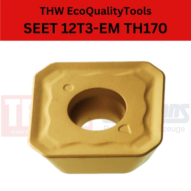 10 X SEET 12T3-EM TH170 (Like R245-12T3) Fräs-wendeplatten for Steel ...
