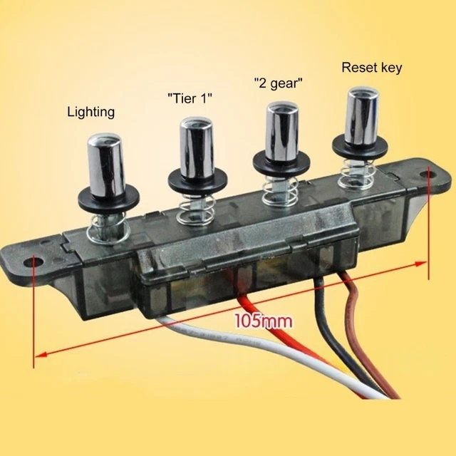 PLASTIC REINFORCED BUTTON Control Panel Cooker Hood Switches Hood ...