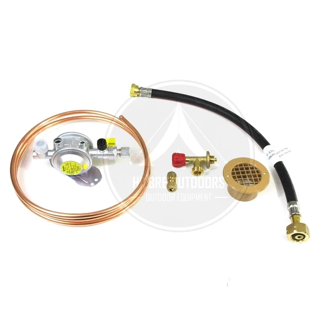BUTANE BULKHEAD REGULATOR Camping Gas Starter Kit Campervan Motorhome ...