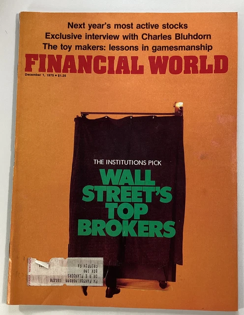 FINANCIAL WORLD MAGAZINE Vtg 1975 Rare Ads Brokers Toys Western Inion ...