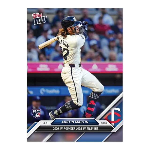 CARTA AUSTIN MARTIN RC Twins 1st Hit 2024 MLB TOPPS NOW 53 EUR 7,92 ...