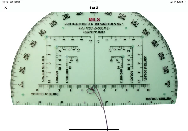 MILITARY PROTRACTOR - Accurate 6" RA MILS Map Reading Protractor Nato ...