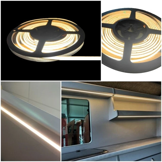 12V COB LED Flex Strip Light Campervan/Caravan Warm White, Waterproof ...