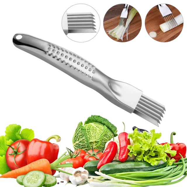 STAINLESS STEEL GINGER Onion Scallion Cutter Vegetable Shredder Fruit ... STAINLESS STEEL GINGER Onion Scallion Cutter Vegetable Shredder Fruit ...