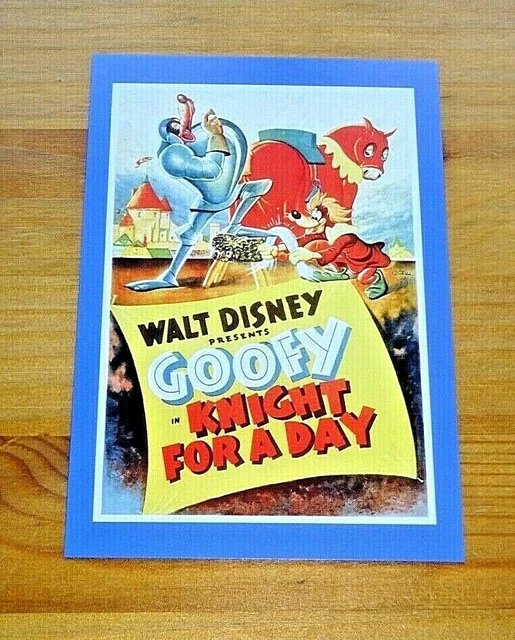 DISNEY CLASSIC MOVIE Postcard - Goofy - 'Knight For A Day' - 1946 ...