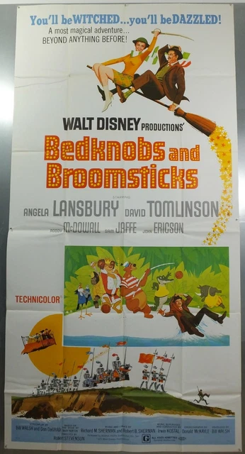 BEDKNOBS AND BROOMSTICKS -Angela Lansbury- Original Usa Three Sheet ...