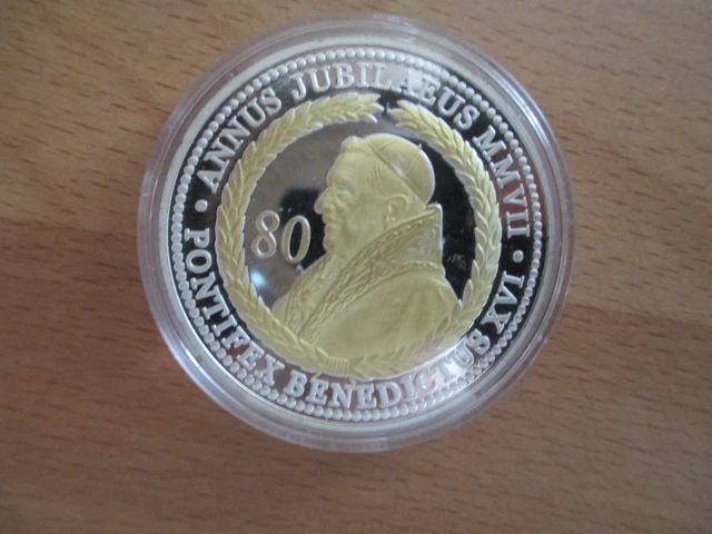 GEDENKMÜNZE AUS VATIKAN "Papst Benedikt XVI" in Kapsel EUR 5,00 ...