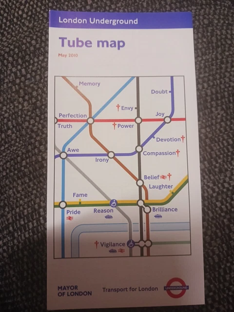 LONDON UNDERGROUND TFL pocket tube map May 2010 Barbara Kruger Tube Map ...