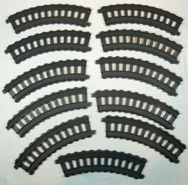 THOMAS THE TRAIN Trackmaster Gray Track Curve Lot - LOT of 11 Total "CL ...