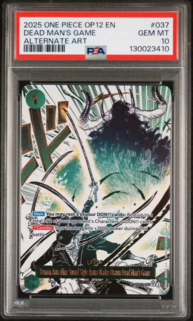 2025 ONE PIECE Op12-Legacy Of The Master Alt Art #037 Dead Man's Game Psa 10 £228.11 - PicClick UK