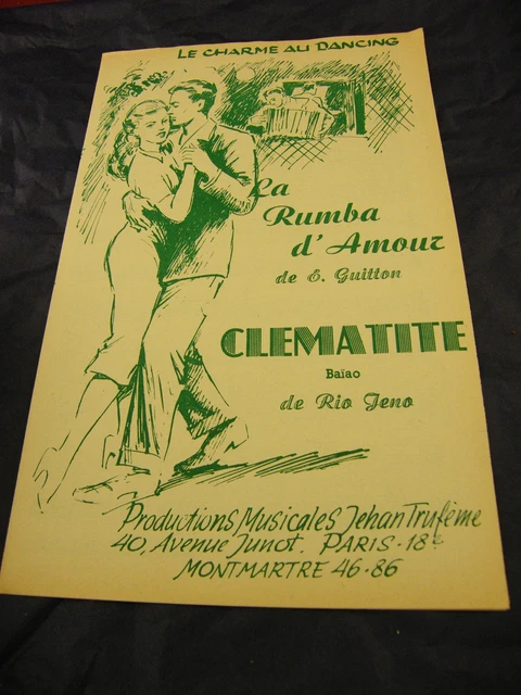 & SPARTITO LA Rumba Di L'Amour Di A.Guitton Clematis Di Rio Jenö " EUR ...