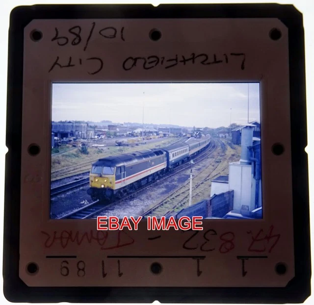ORIGINAL 35MM SLIDE CLASS 47 LOCO NO 47832 AT LITCHFIELD CITY STATION ...
