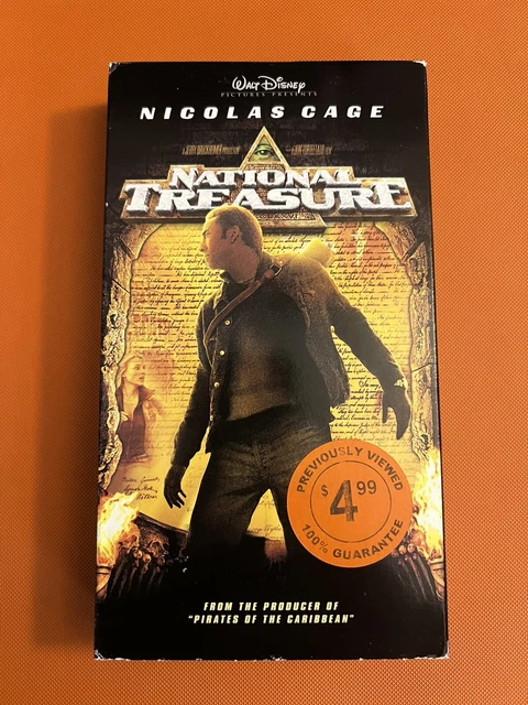 NATIONAL TREASURE 2005 Late Release Solid Black VHS Rare Nice Shape ...
