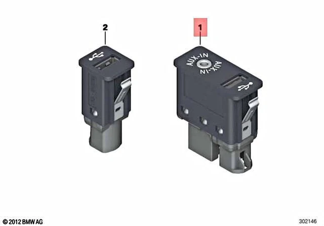 GENUINE BMW MINI ROLLS-ROYCE Alpina Usb/Aux-In Jack Switchable ...