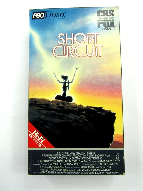 VTG SHORT CIRCUIT VHS CBS FOX Video Comedy Thriller Steve Guttenberg ...
