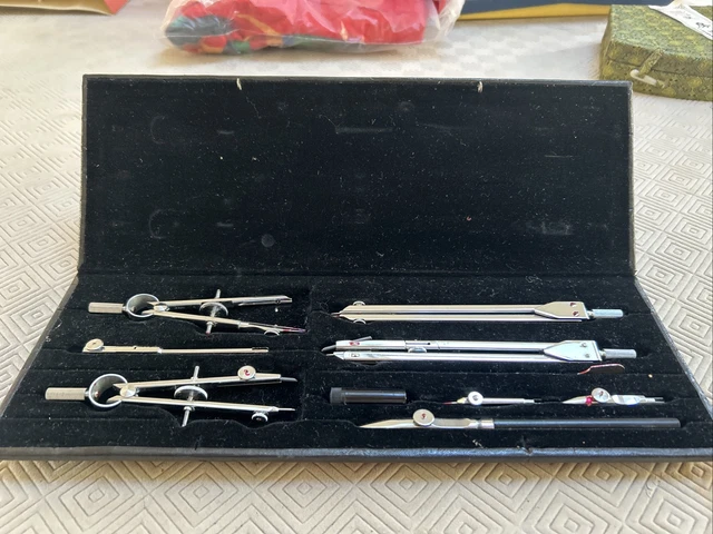 VINTAGE TECHNICAL DRAWING Instrument Set £9.56 - PicClick UK