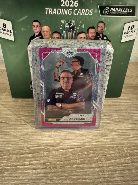 PANINI PDC DARTS World Championship 2026 Gary Anderson Pink Sparkle £0. ...