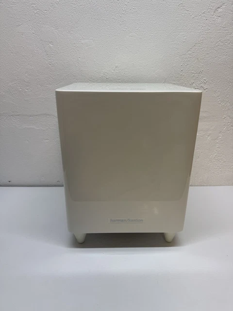 HARMAN/KARDON HKTS210SUB/230 POWERED Subwoofer in White Used 200 Watts ...
