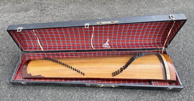 Large Chinese Guzheng Zither Or Dan Tranh 21 String 131cm Vintage £149