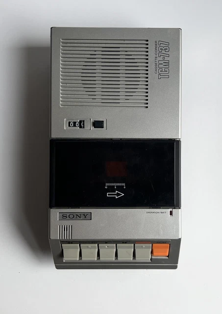 VINTAGE RETRO SONY TCM-737 Cassette Corder Tape Recorder Player ...