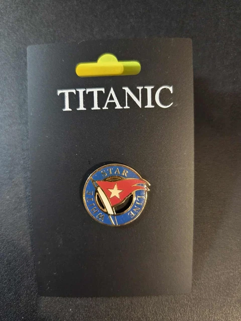 CUNARD COLLECTABLES: WHITE Star Line Flag (Large) Lapel Pin Badge ...