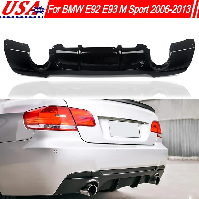 PERFORMANCE REAR DIFFUSER Gloss Black For BMW E92 E93 328i 335i M Sport ...