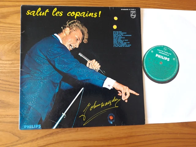 JOHNNY HALLYDAY : Salut Les Copains LP PHILIPS B.77.374.L BIEM Original ...
