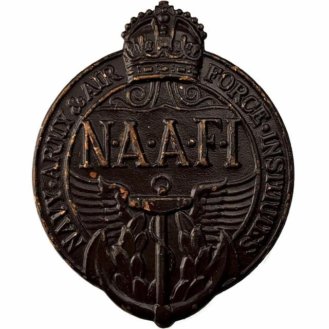 ORIGINAL ROYAL NAVY, Army and Air Force Institute NAAFI Cap Badge $46. ...