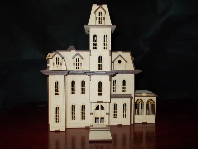 LASER CUT WOODEN Addams Family House 3d Model Kit £28.50 - PicClick UK