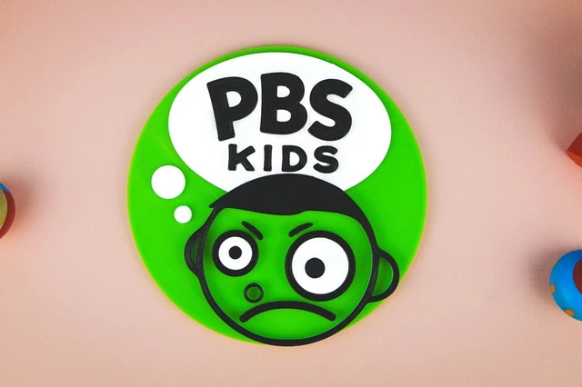 PBS KIDS ANGRY Face 3D Printed Logo Sign Stand 20th Century Fox Kids ...