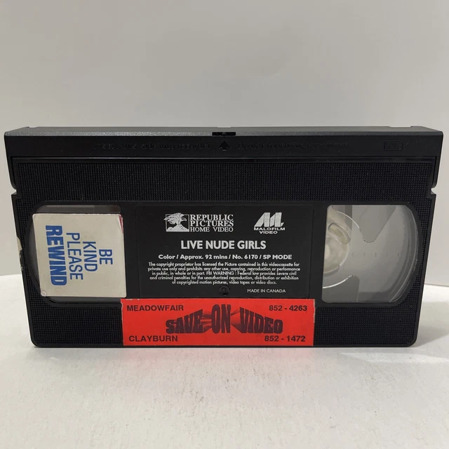 Live Nude Girls Vhs 1996 Dana Delany Kim Cattrall Olivia Dabo Republic 24 99 Picclick Ca