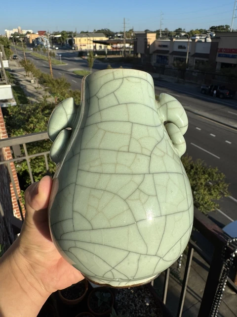 BEAUTIFUL CHINESE OFFICIAL ware Porcelain Two Ear Vase £510.66 ...