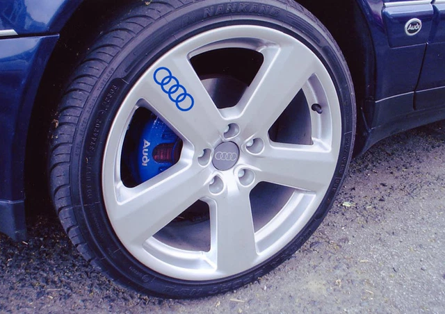 AUDI ALLOY WHEEL Decals Stickers A1 A2 A3 A4 A5 A6 A8 TT Quattro RS £6. ...