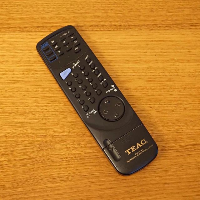 GENUINE ORIGINAL TEAC RC-747 VCR Remote Control Unit $15.00 - PicClick AU