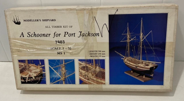MODELLER'S SHIPYARD 1:50 Scale Port Jackson Schooner wooden model kit ...