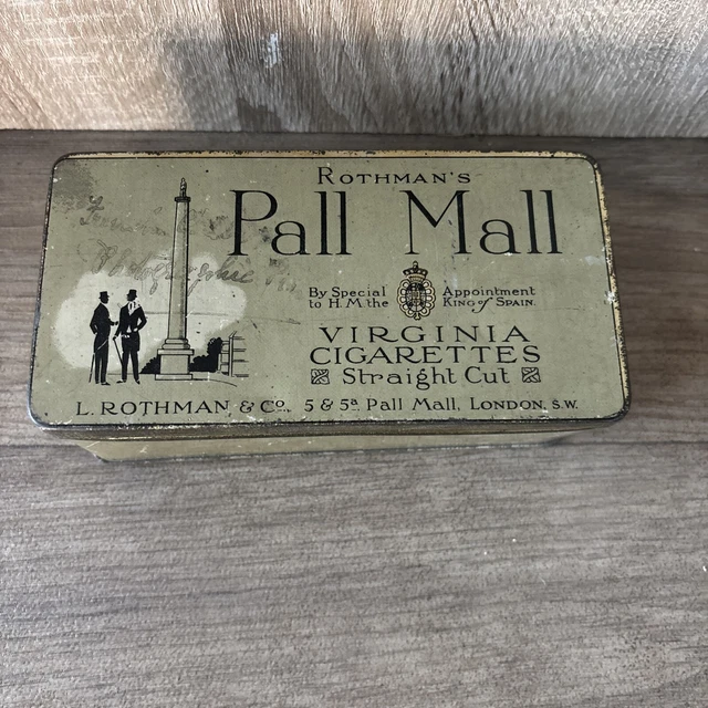 VINTAGE ROTHMANS PALL Mall Virginia Cigarettes Tin HM King of Spain £14 ...