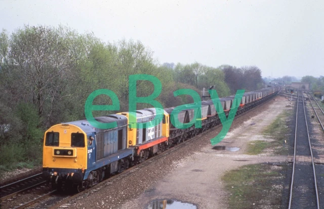 35MM RAILWAY SLIDE of Class 20 20142 & 20215 @ Willington £4.99 ...