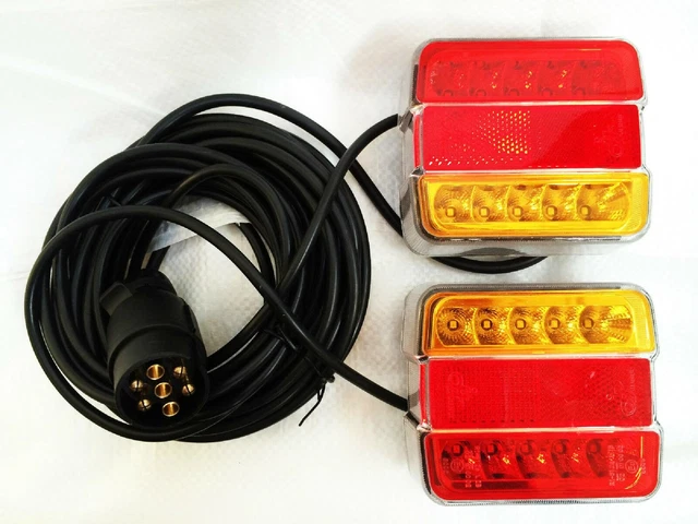MAGNETIC TRAILER REAR Towing Light 12V LED Waterproof Tail Light For ...
