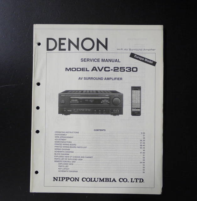 ORIGINAL DENON AVC-2530 AV-Receiver Service Manual/Service Anleitung ...