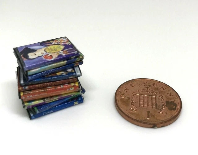 DOLLS HOUSE MINIATURE 10 Walt Disney DVD's Set 1 (DD061)Additional ...