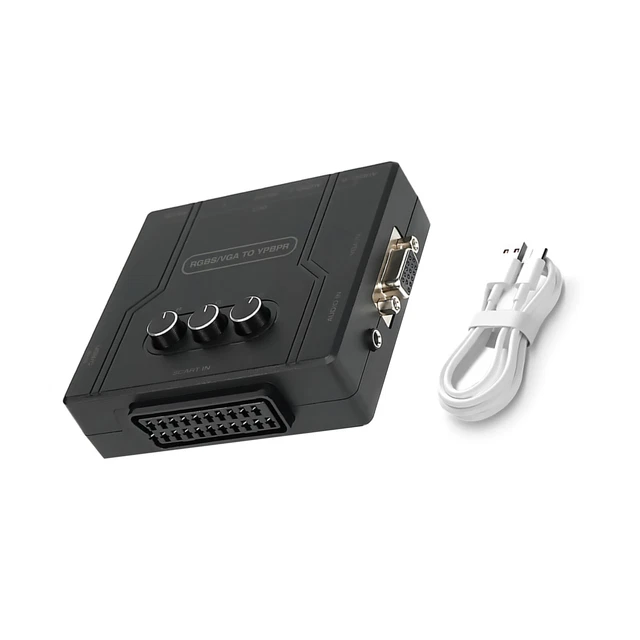 RGBS VGA TO YPBPR Component Converter SCART to YPBPR for N64 PS1 PS2 ...
