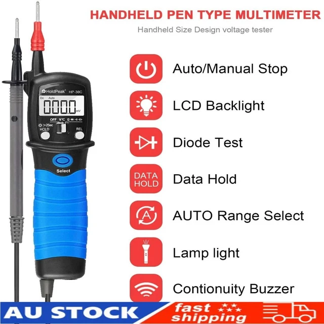 DIGITAL MULTIMETER PEN Type Meter 6000 Counts DC/AC Voltage Resistance ...