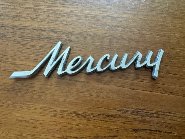 VINTAGE MERCURY COUGAR Truck Emblem 1960s 1970s Script Letters OEM Car ...