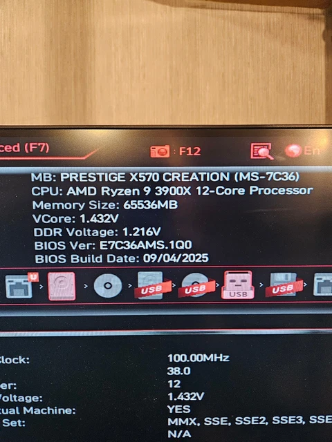 MSI PRESTIGE X570 Creation Motherboard AM4 Ryzen 5000 Series Ready £280 ...