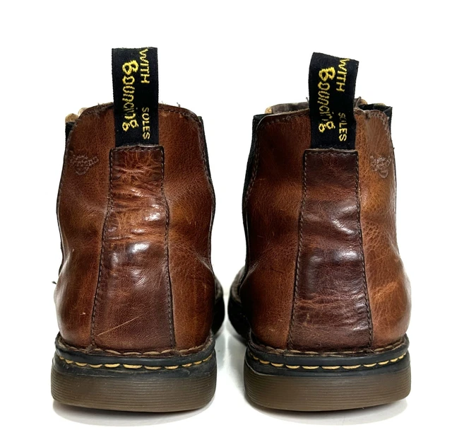 MENS DR MARTENS Brown Leather Chelsea Dealer Ankle Boots Size UK 9 Good ...