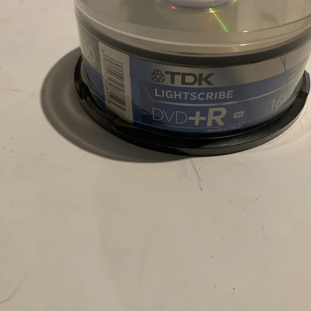 30-DISC PACK TDK LightScribe DVD+R RW Recordable 16x 4.7GB NEW Factory ...