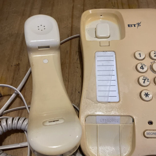 BT RELATE 80 VINTAGE Landline TELEPHONE With Handset & Cables Analogue ...