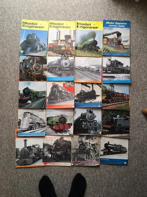 20 VINTAGE MODEL Engineering Magazines Steam Train Issues 1954-1976 ...